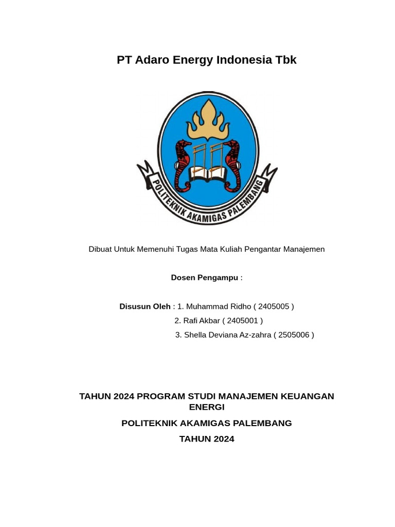 Analisis CSR PT Adaro Energy Tbk | PDF