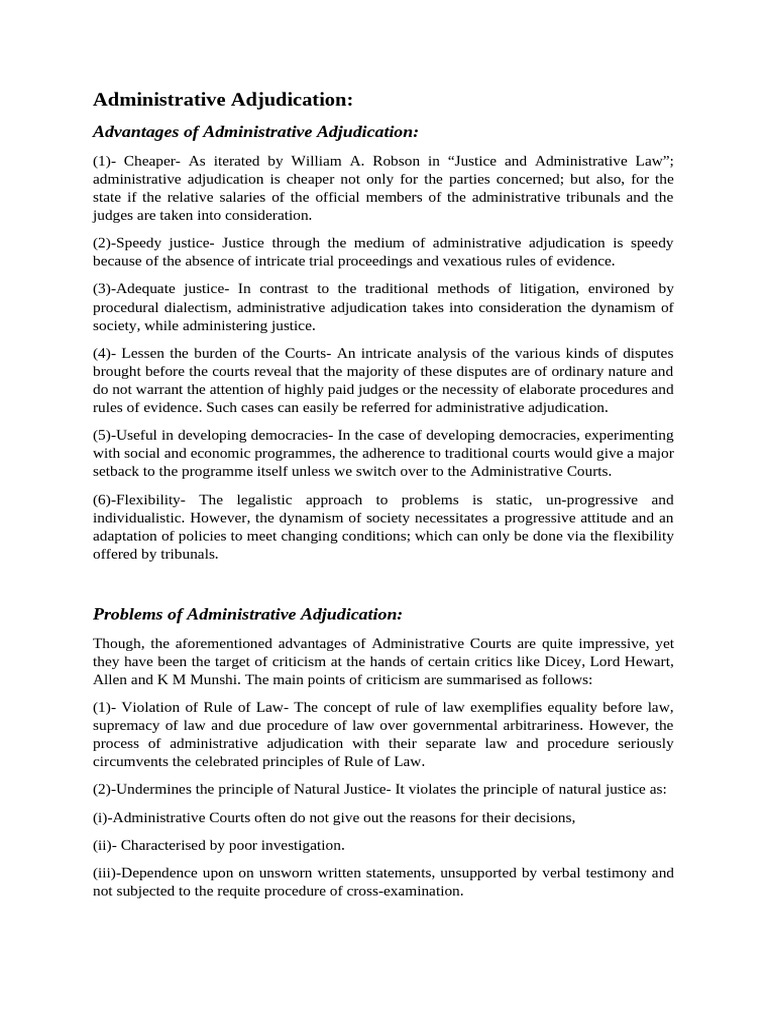 Administrative Adjudication Insights | PDF | Governance | Political Law
