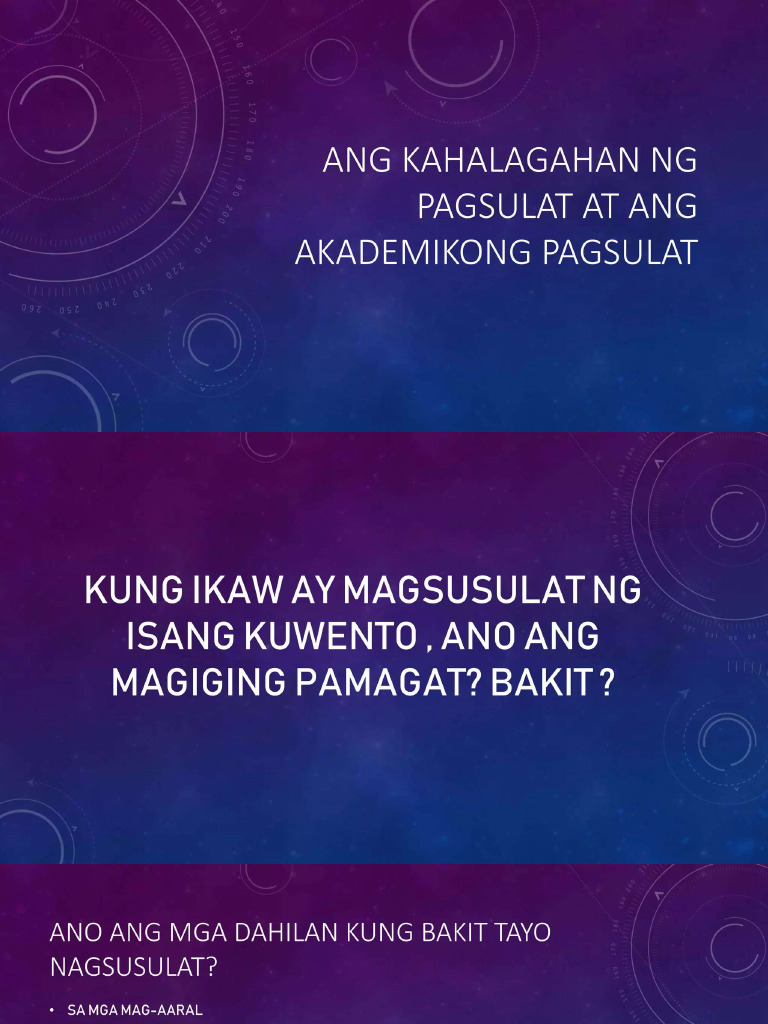 Kahalagahan NG Pagsulat at Akademikong Pagsulat | PDF