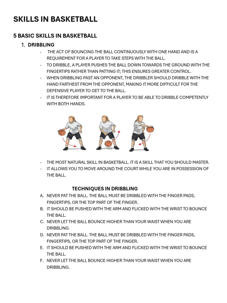2nd Quarter - BASIC SKILLS IN BASKETBALL | PDF | Athletic Sports | Sports