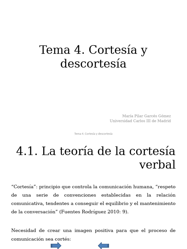 T 4 Cortesía Y Descortesía R Pdf Comunicación Humana Lingüística