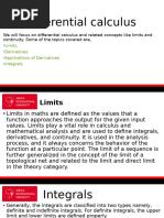 Grade 12 Differential Calculus Notes | PDF