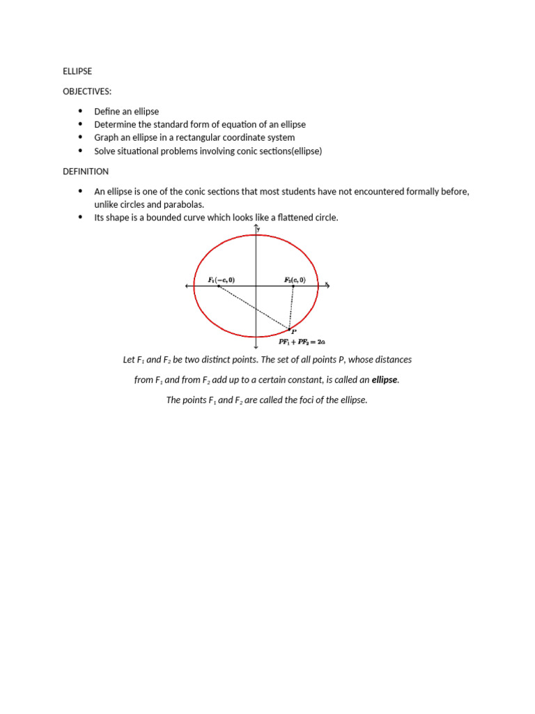 Week3 Ellipse | PDF