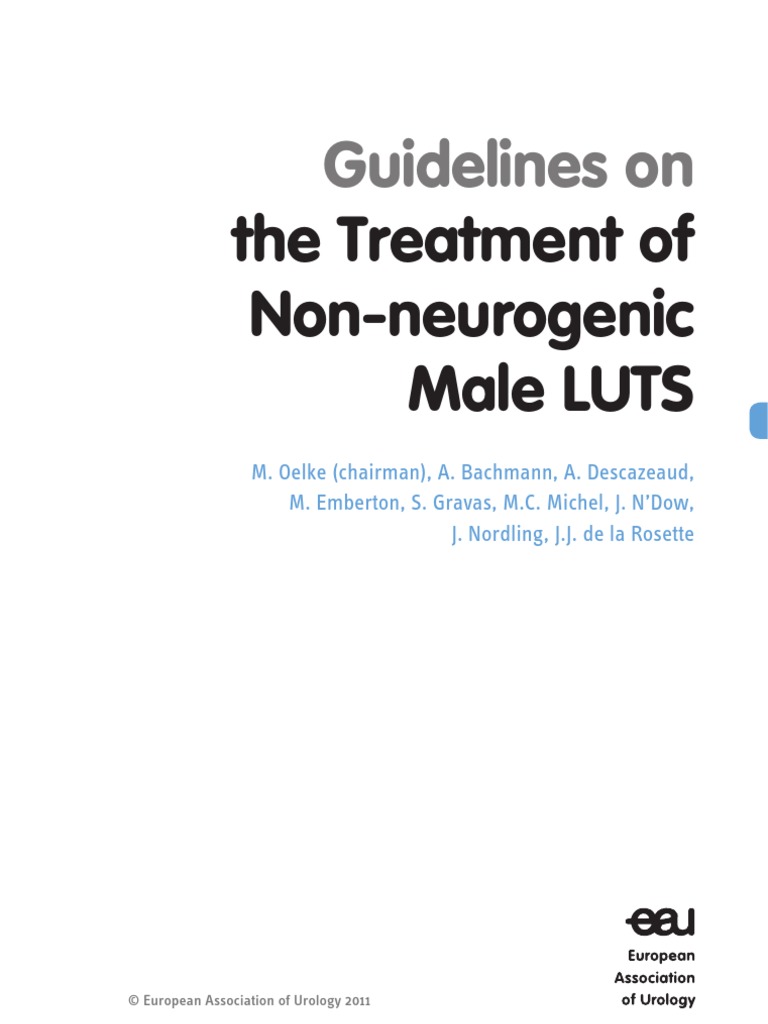 The Treatment of Non-Neurogenic Male LUTS: Guidelines On | PDF ...