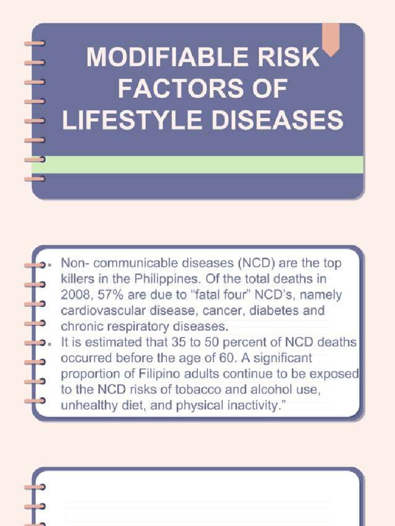 Modifiable Risk Factors of Lifestyle Diseases | PDF