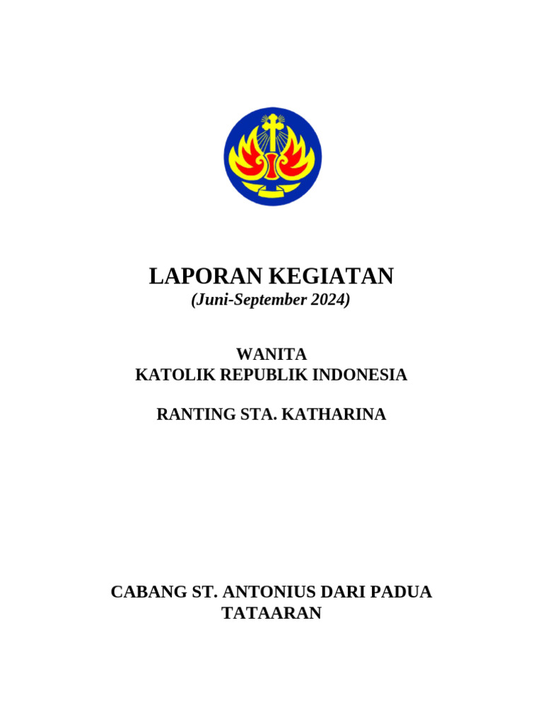 Laporan Kegiatan WKRI Ranting 2024 | PDF