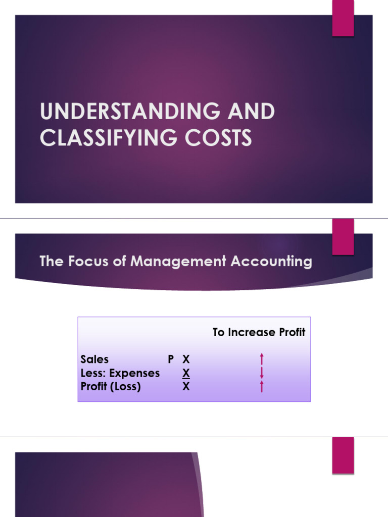 Understanding and Classifying Costs | PDF | Expense | Opportunity Cost