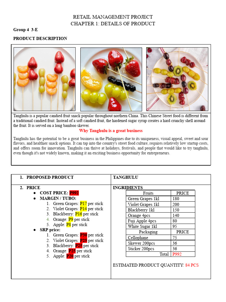 PRODUCT-DESCRIPTION | PDF | Cuisine | Foods