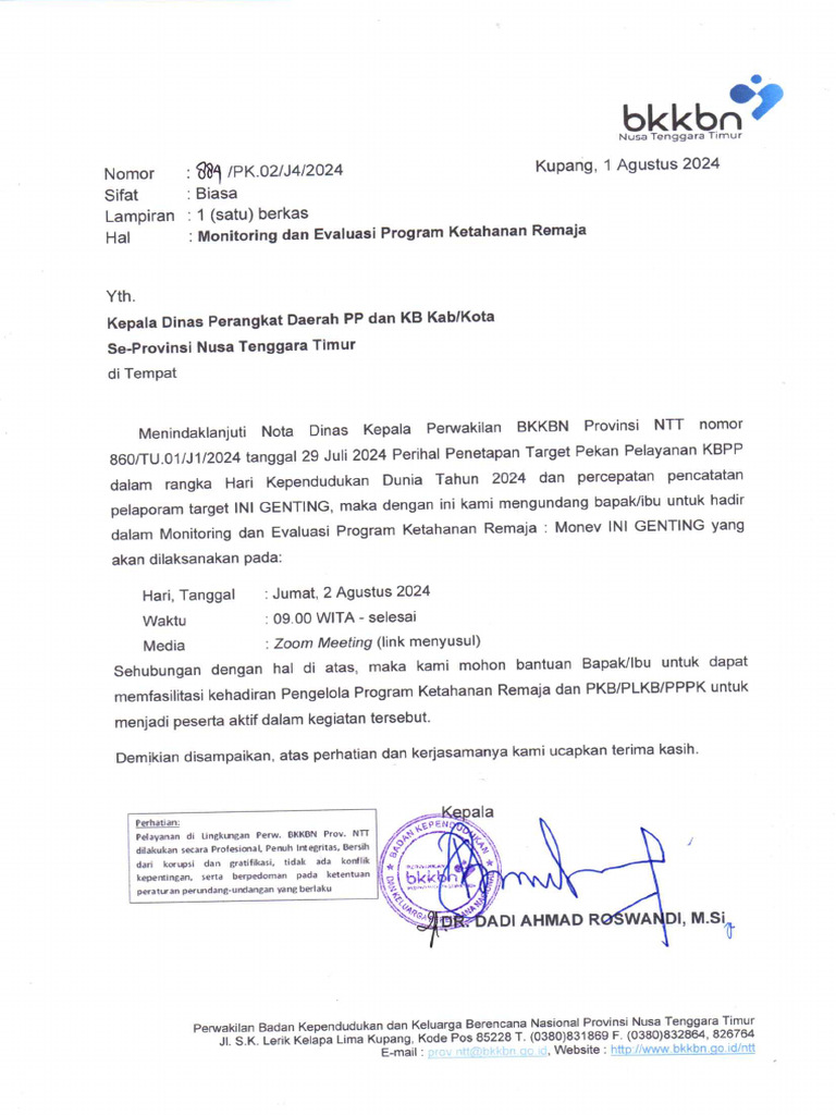 Monev Program Hanrem - Ini Genting | PDF