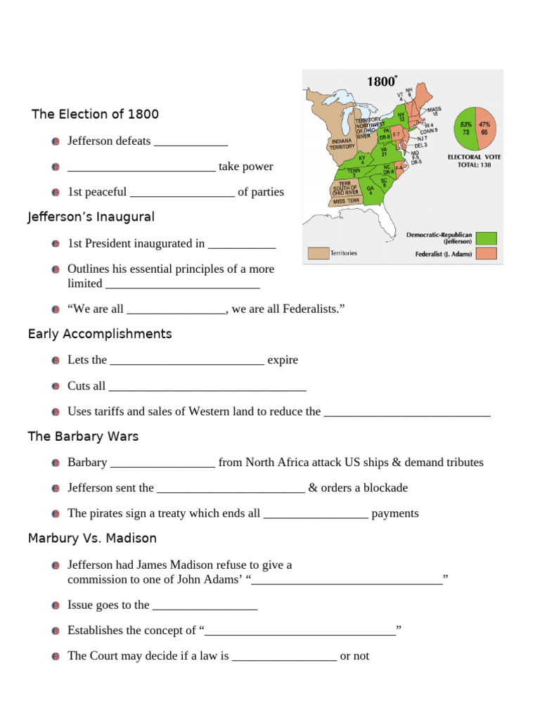 03_-_Jeffersons_Presidency_Notes_Page | PDF | Thomas Jefferson | James ...