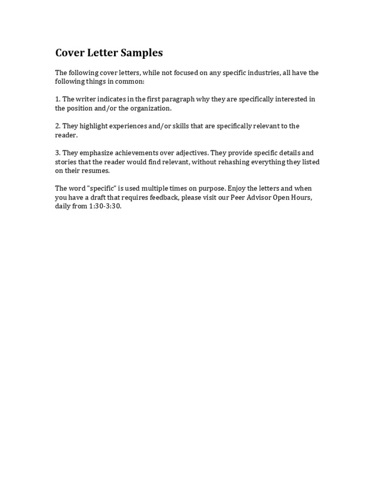 Cover Letter Samples | PDF | Brand | Marketing