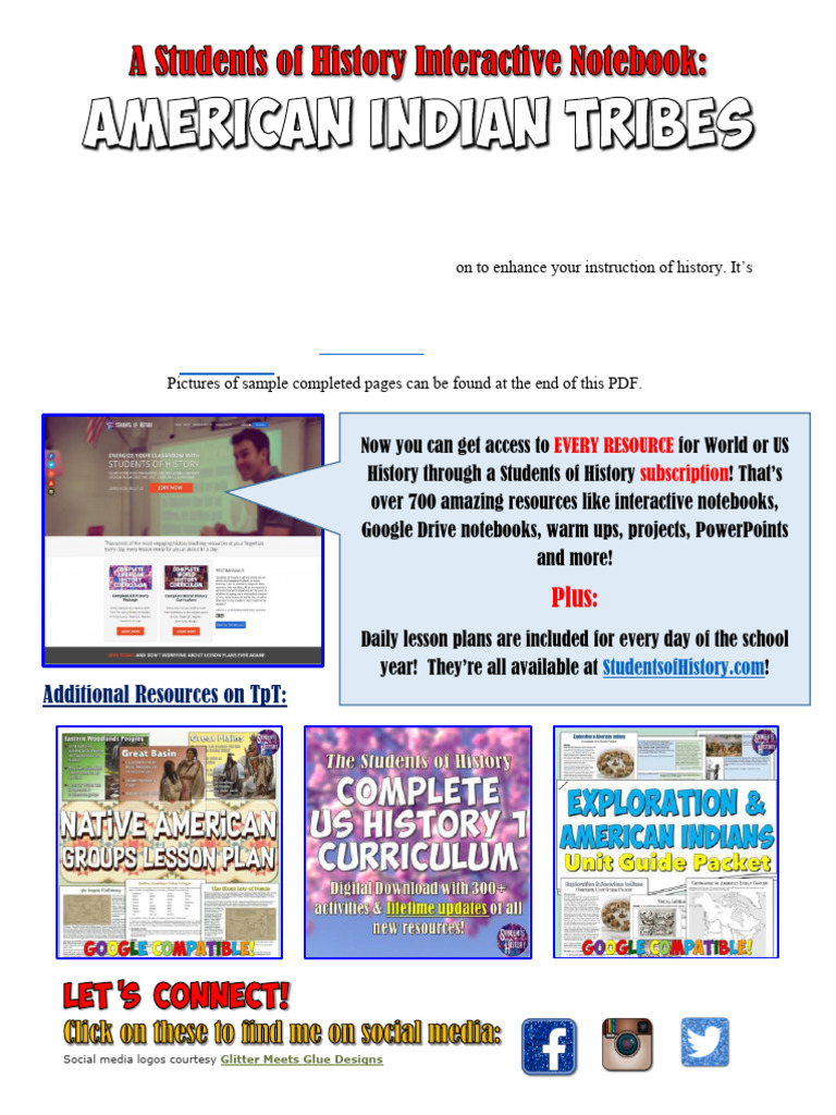 00 - American Indians Interactive Notebook | PDF | Iroquois | Native ...