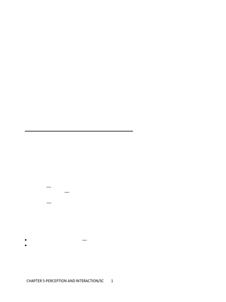 5.Perception and Interaction | PDF | Chemical Synapse | Neurotransmitter
