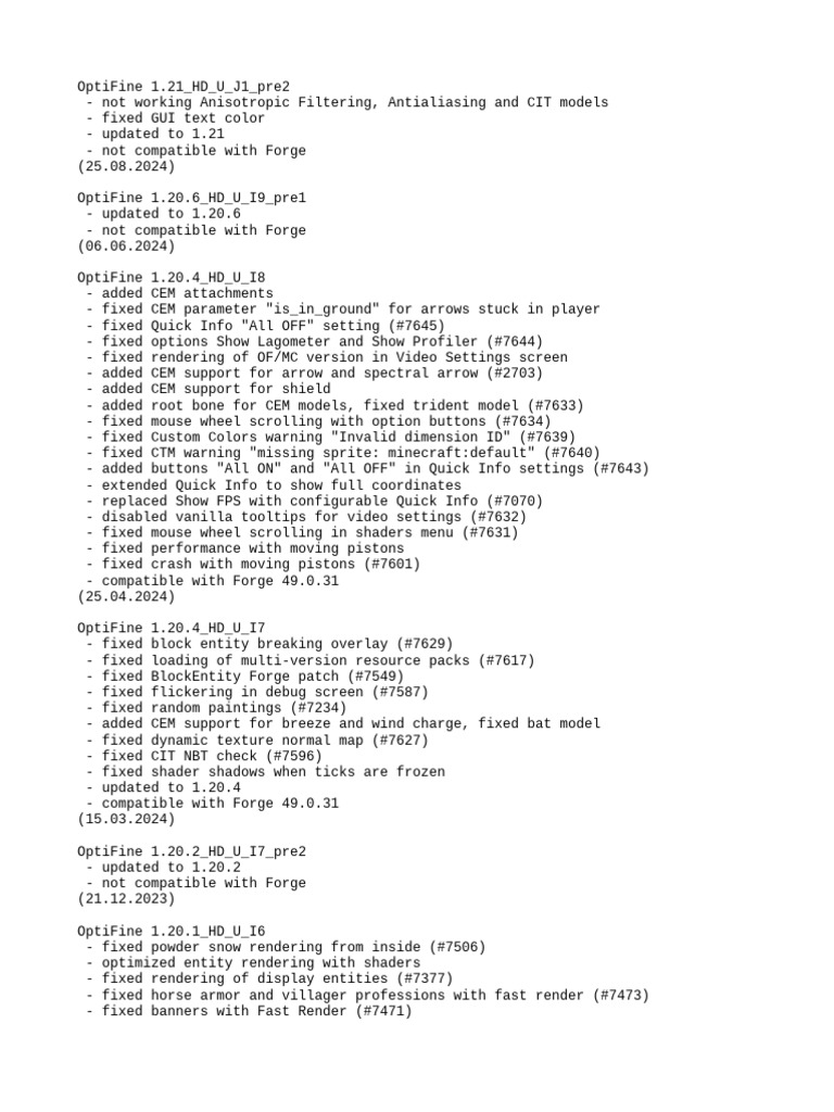 changelog | PDF | Shader | Texture Mapping