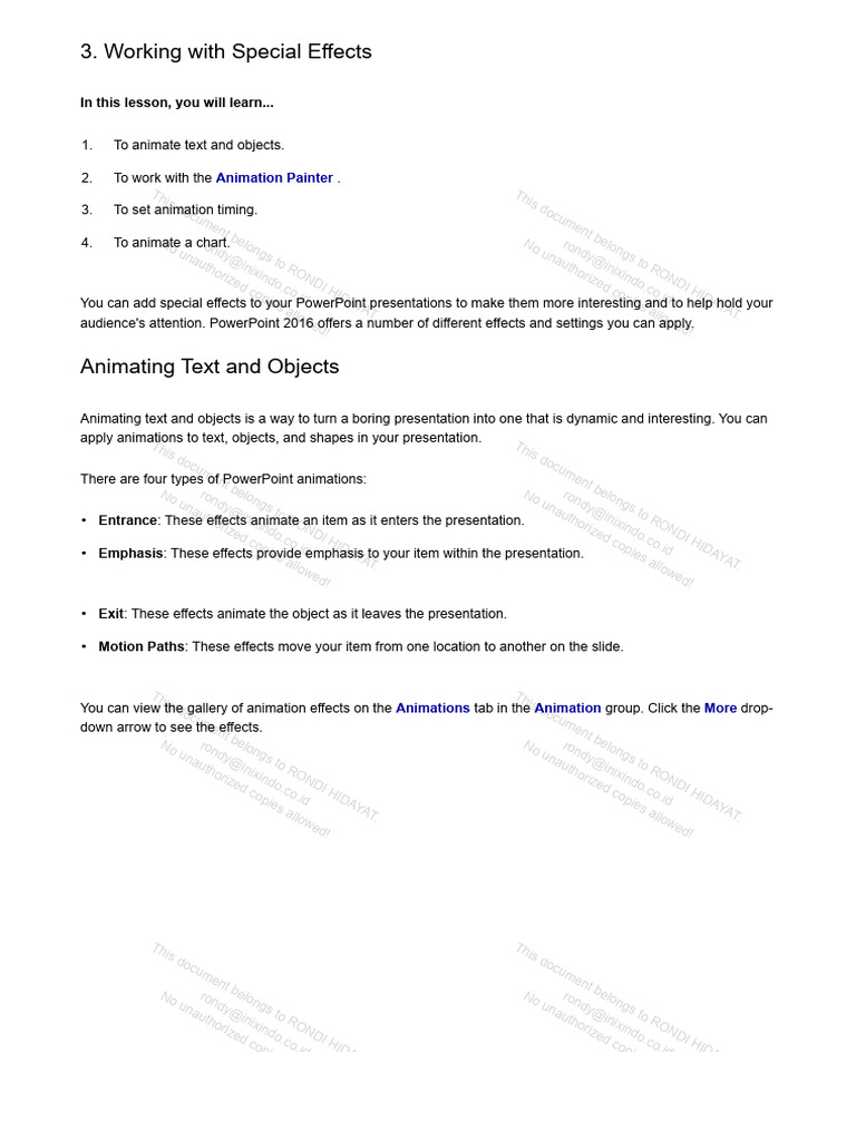 Working With Special Effects | PDF | Computing