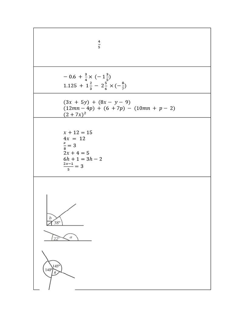 Math Quiz SPM | PDF