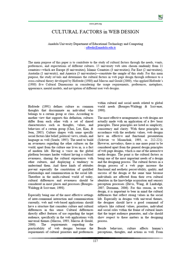 Cultural Factors in Web Design | PDF | Web Design | Typography