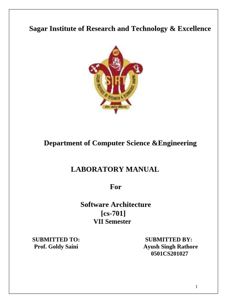lab mannual of SA (3) | PDF | Class (Computer Programming) | Use Case