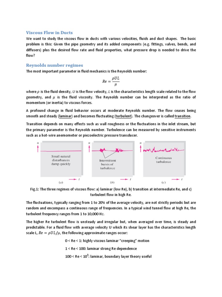 Viscous Flow in Ducts | PDF | Reynolds Number | Fluid Dynamics
