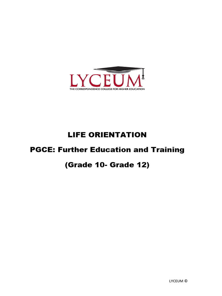 Life Orientation FET - Study Guide - 2024 - LOF1437N | PDF | Learning | Curriculum