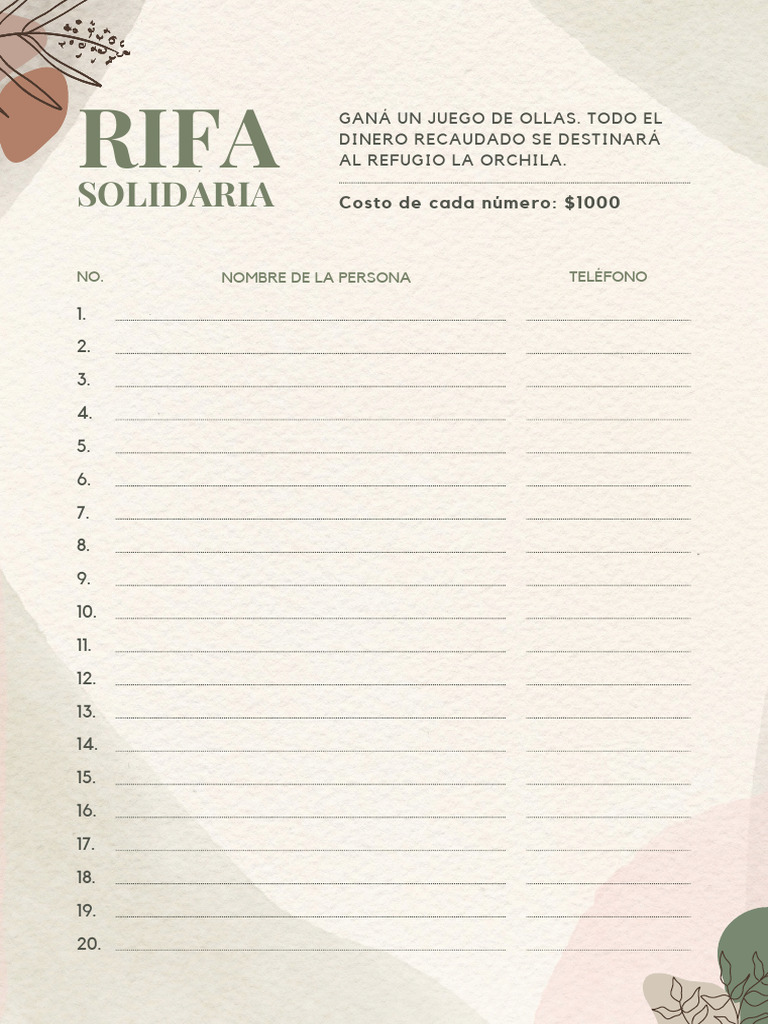 Formato Rifa | PDF