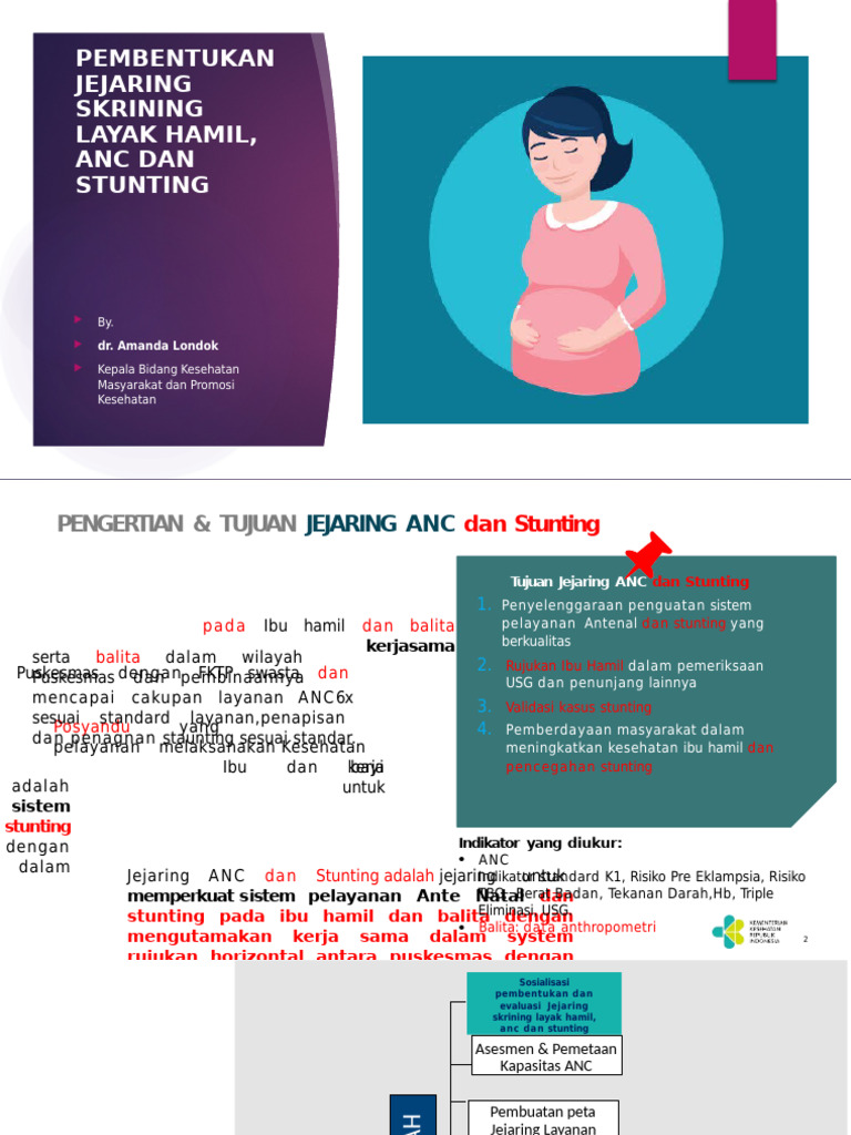 Pembentukan Jejaring Skrinin Layak Hamil ANC Dan Stunting Dinkes | PDF
