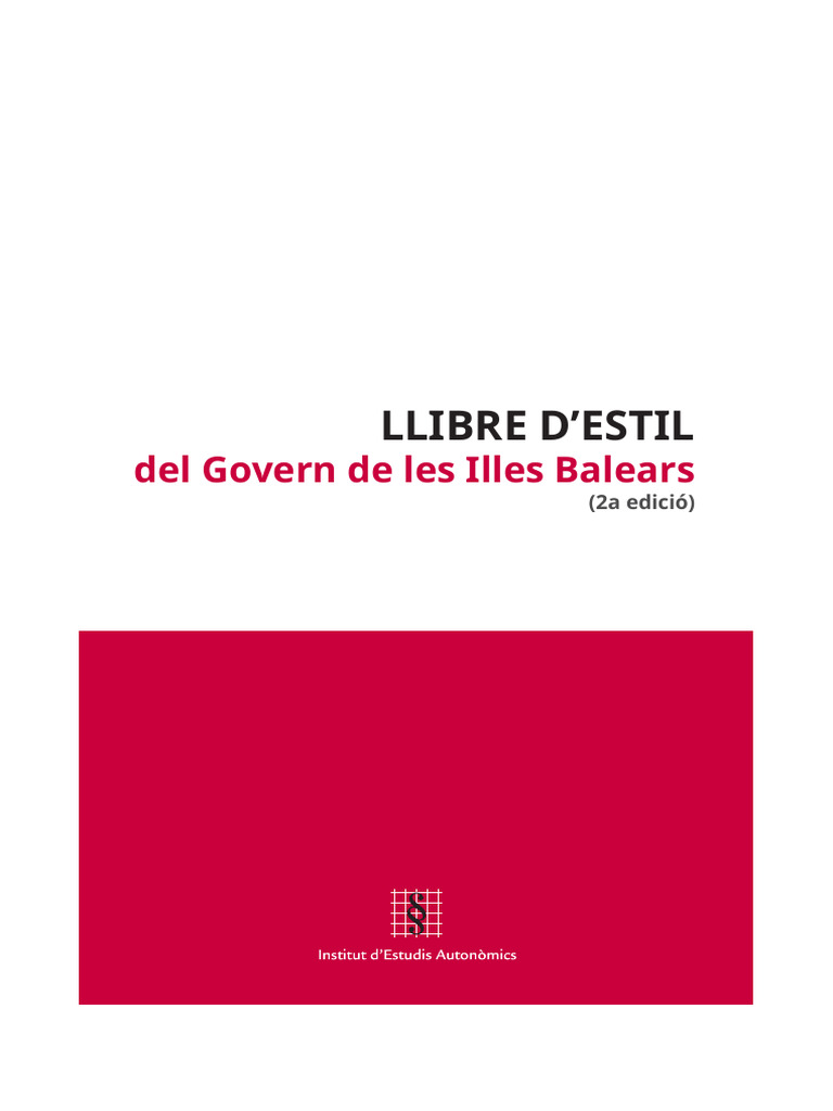 LLIBRE D'ESTIL Del Govern de Les Illes Balears | PDF