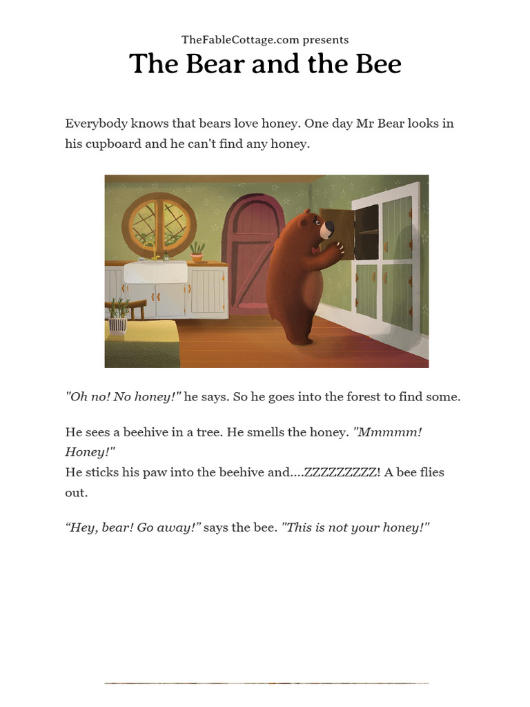 The Bear and The Bee (Text, Audio + Video) | PDF