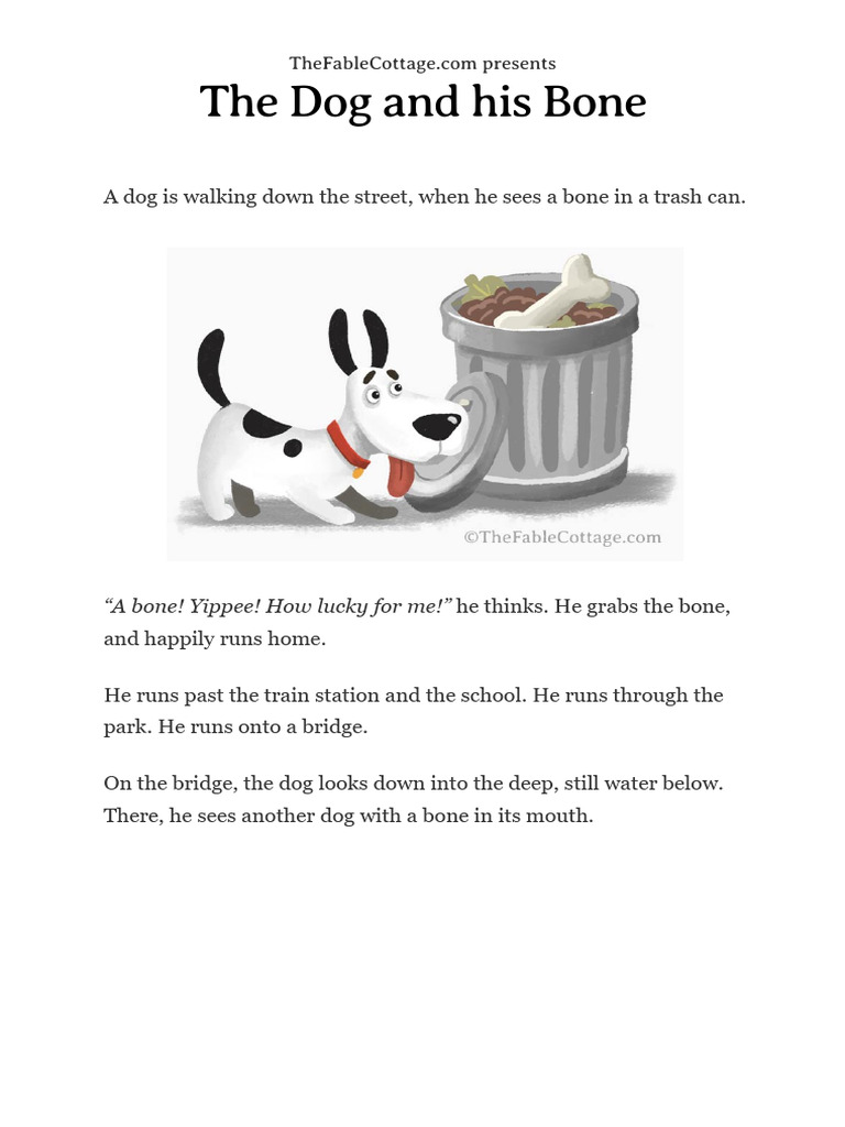 The Dog and His Bone: A Fable | PDF