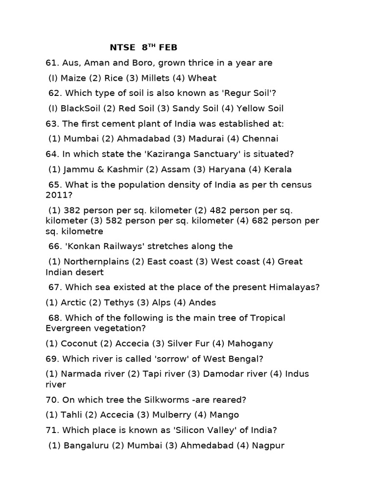 Ntse 8TH Feb | PDF | Taxes