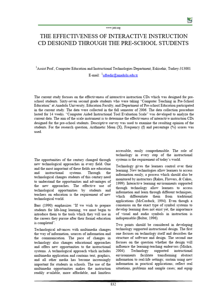 The Effectiveness of Interactive Instruction | PDF | Educational ...
