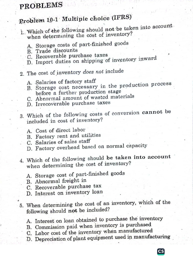 Chapter 10 Inventory | PDF