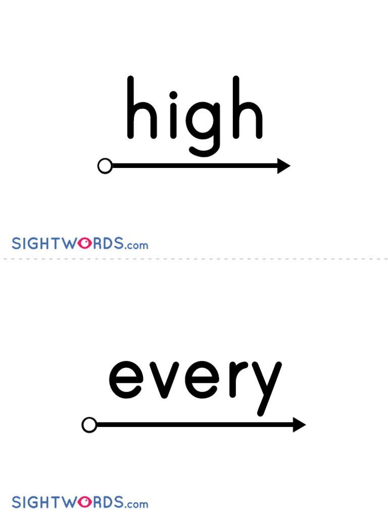 Fry Sight Words Flash Cards 300 2up | PDF