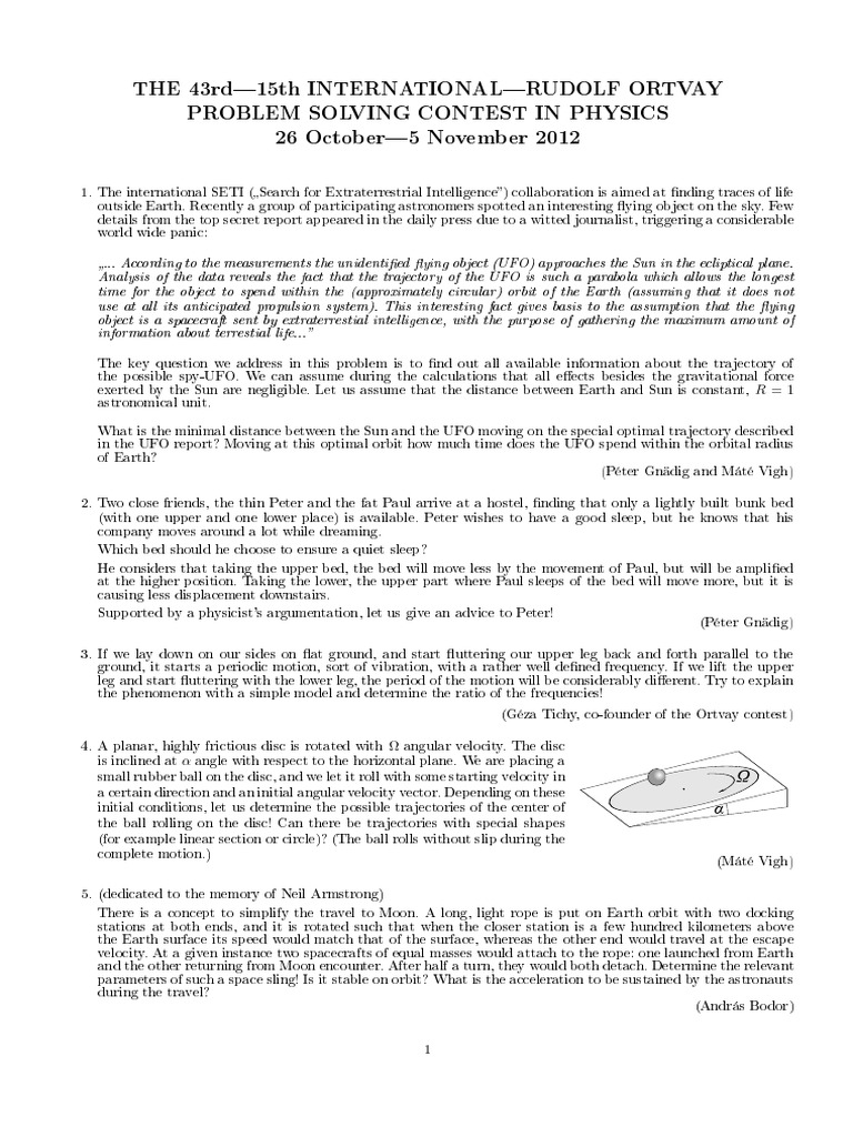 International Physics Contest Problems | PDF | Light | Heat