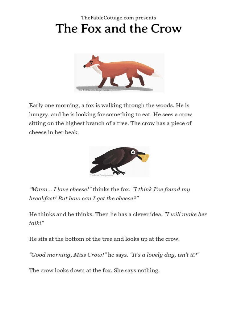 The Fox and The Crow (Text, Audio + Video) | PDF