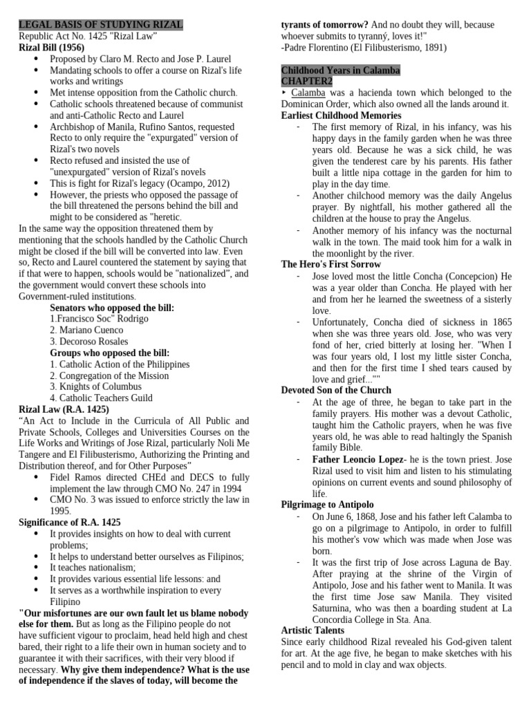 Rizal-Reviewer-Midterm | PDF | Imperialism