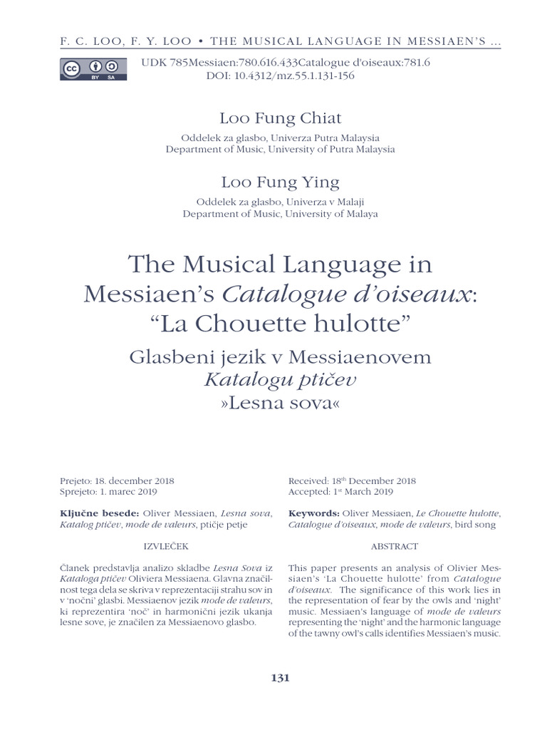Messiaen's Musical Language in Owl Piece | PDF | Harmony | Interval (Music)