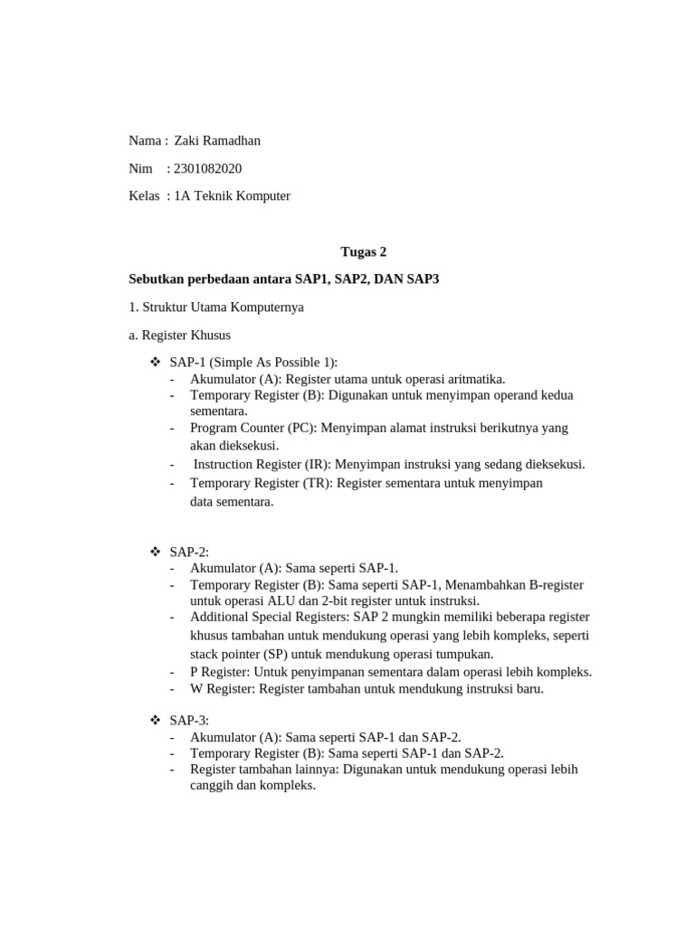 Perbedaan Sap1,2,3, Zaki | PDF
