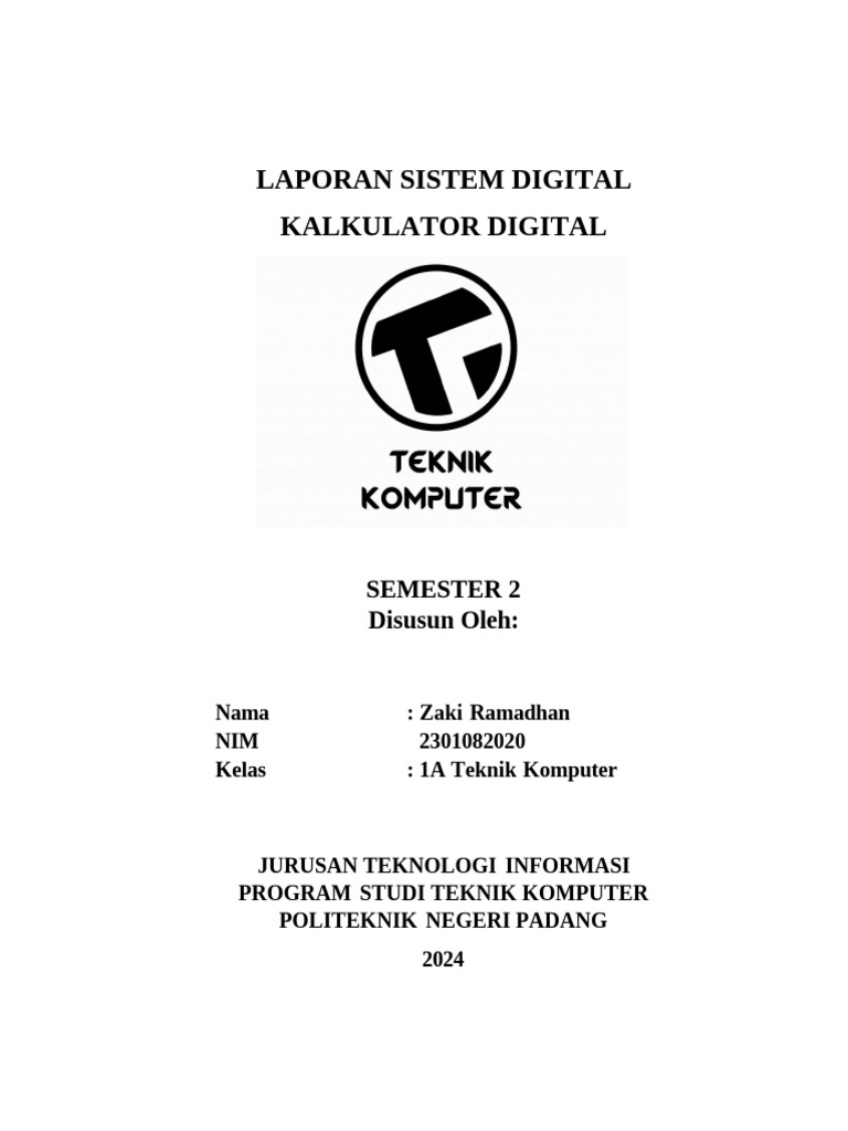 Kalkulator Digital: Rangkaian dan Teori | PDF