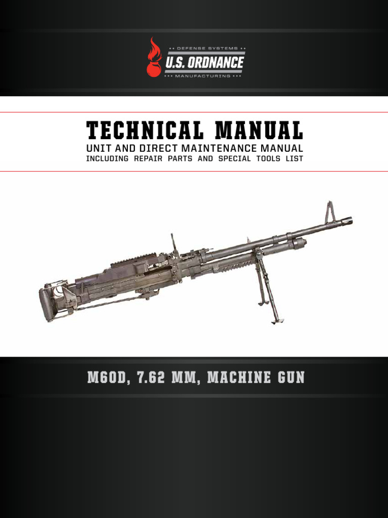 Usord m60d Technical Manual-2.17 | PDF | Machine Gun | Trigger (Firearms)