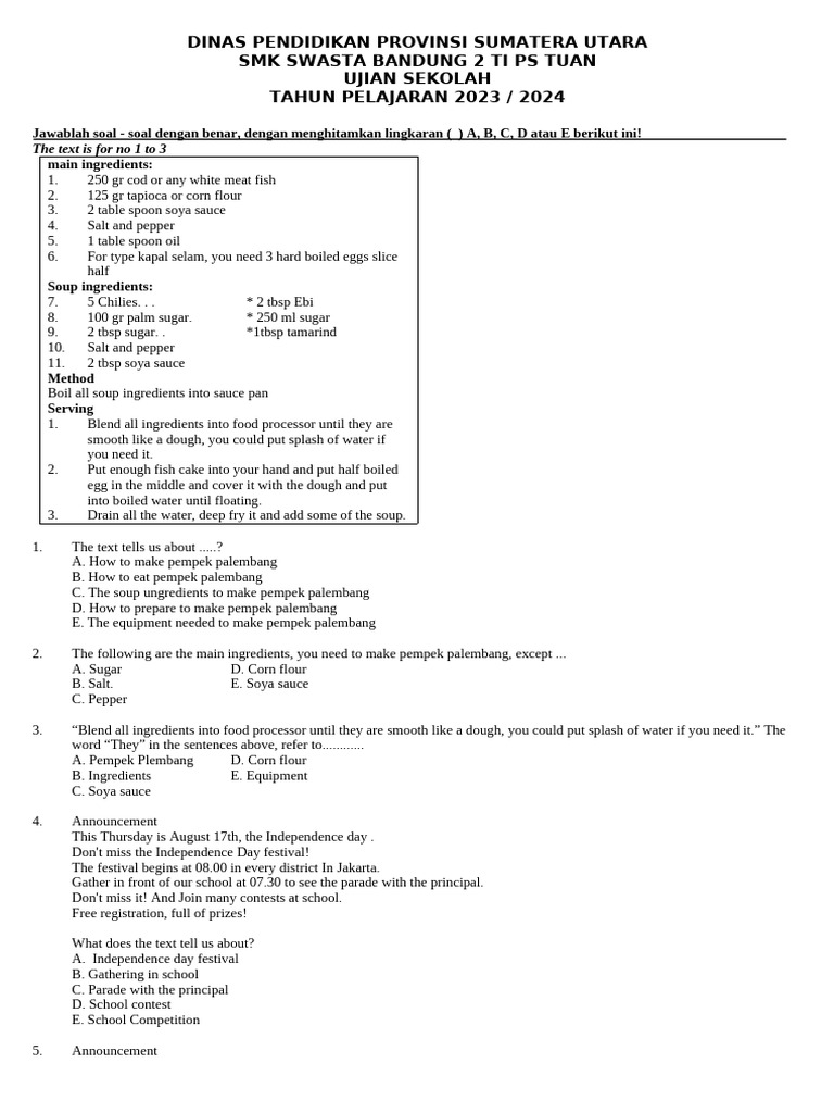 Soal US Bhs Inggris Kelas XII | PDF