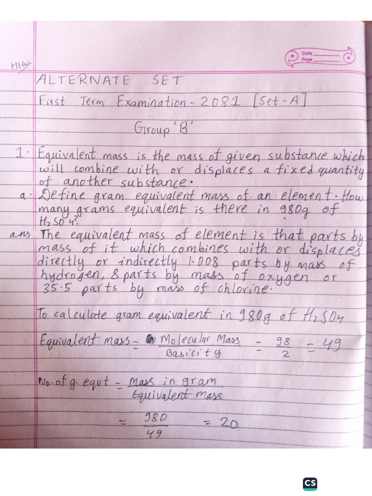 Alternate-Set-A-Chemistry | PDF