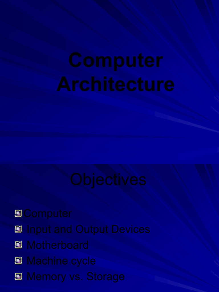 Lect2 Architecture | PDF | Computer Data Storage | Floppy Disk