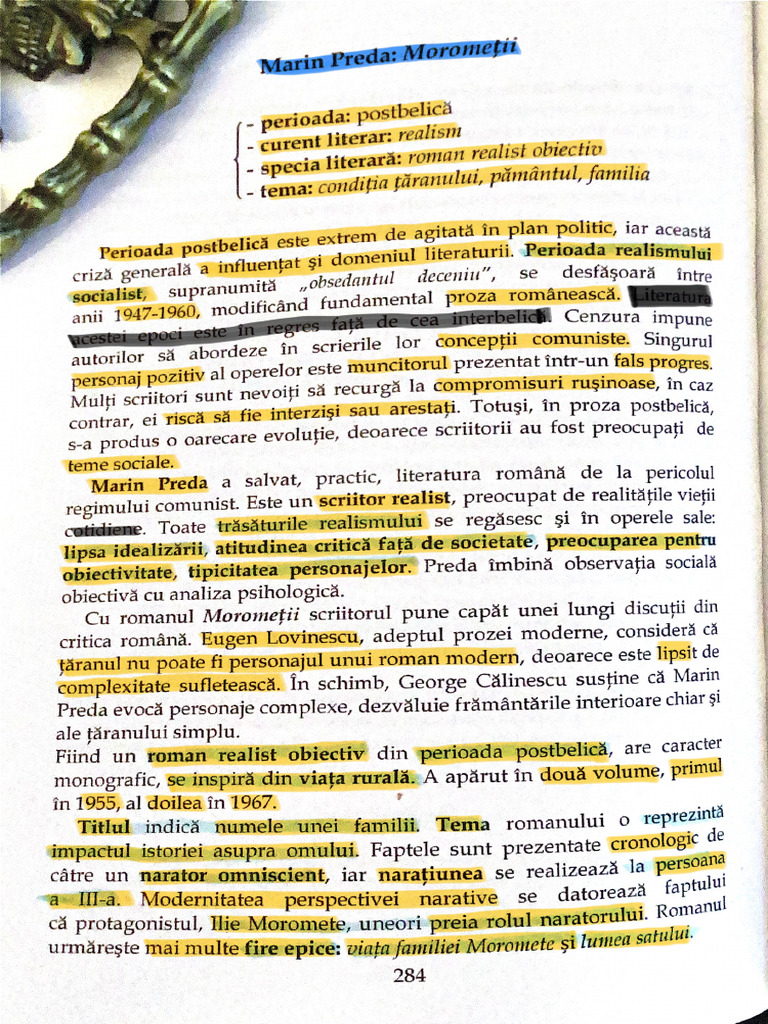 Moromeții - Marin Preda | PDF