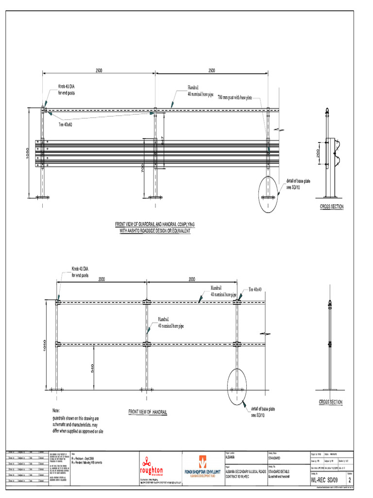 09 SD-Detail of Guardrail and hand rail kerb (1) | PDF