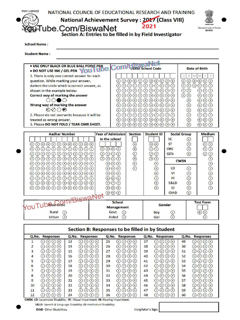 Nas Omr Sheet | PDF