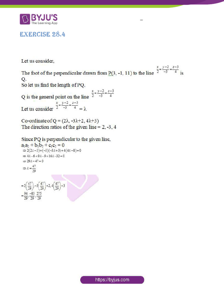 rd-sharma-class-12-solution-for-maths-chapter-28-ex-4 | PDF | Line (Geometry) | Elementary ...