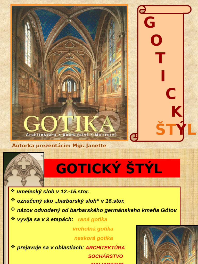 Gotika - vÅ¡eobecnÃ¡ Charakteristika A Pamiatky V EurÃ Pe | PDF