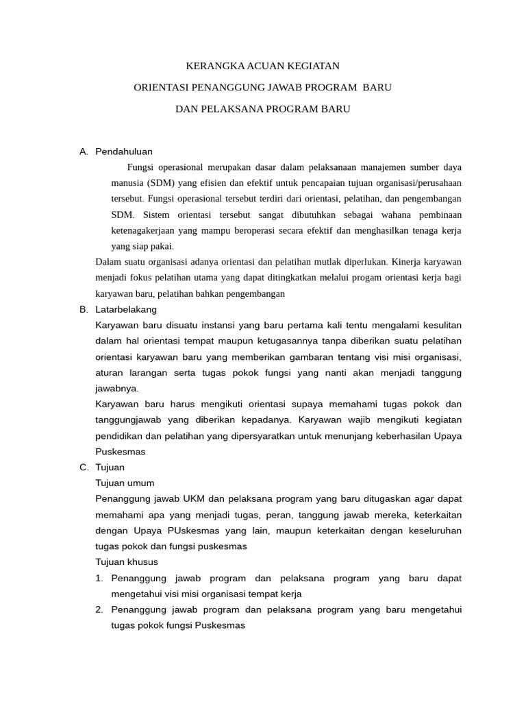 Kak Orientasi Program | PDF