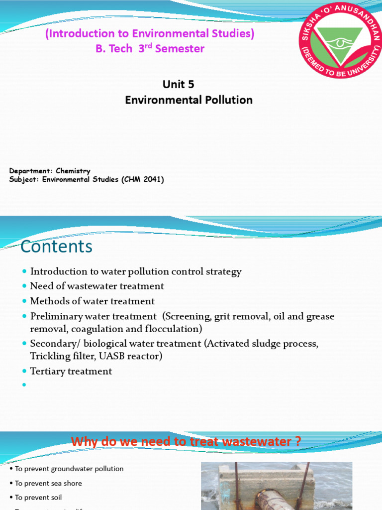 Water Pollution Treatment Methods Guide | PDF | Sewage Treatment ...